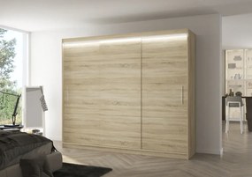 Posuvná skříň s LED osvětlením ANTOS 250 sonoma