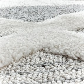 Ayyildiz, Kusový koberec Pisa 4709 Grey kruh, 200x200 (průměr) kruh, šedá, ložnice