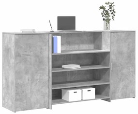 Recepční stůl betonově šedý 200x50x103,5 cm kompozitní dřevo 3324181