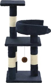 Škrabadlo pro kočky se sisalovými sloupky 65 cm modré 170611
