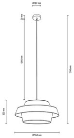 Spot-Light 150109104 - Lustr na lanku PRETO GOLD 1xE27/60W/230V