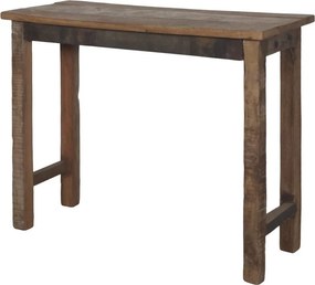 Hnědý antik konzolový stůl Grimaud z recyklovaného dřeva Nature – 91*36*75 cm