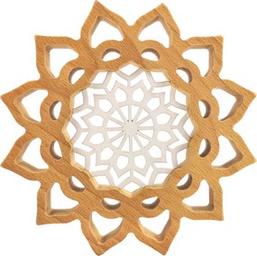AMADEA Mandala s vkladem na zavěšení, masivní dřevo, průměr 30 cm