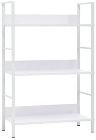 Knihovna se 3 policemi bílá 60x27,6x90,5 cm kompozitní dřevo 288220