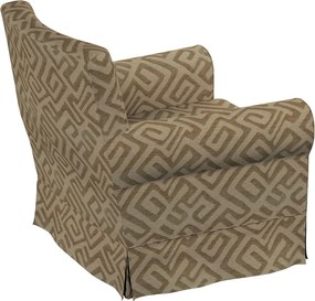Potah na křeslo IKEA Ektorp Jennylund barva béžová látka pletený vzor, vzorované
