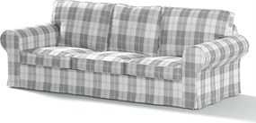 Potah na pohovku IKEA Ektorp 3-místná rozkládací, NOVÝ MODEL 2013 barva šedá látka pletený vzor, vzorované
