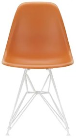 Eames Plastic Chair DSR bíle lakovaná rezavá bílé na tvrdou podlahu Vitra