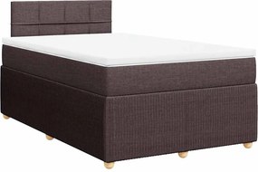 Box spring postel s matrací tmavě hnědá 120x200 cm textil 3289726