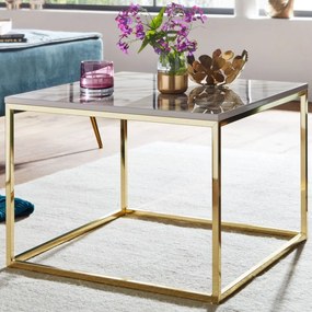 Bruxxi Konferenční stolek Jelius, 60 cm, zlatá