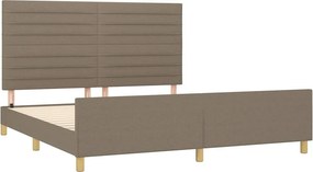 Rám postele bez matrace taupe 160 x 200 cm textil 3125150