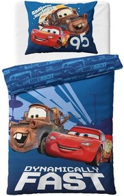 Bavlněné ložní povlečení Auta 3 / Cars 3 - motiv Blesk McQueen a Burák - 100% bavlna - 70x90 cm + 140x200 cm