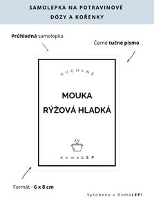 MOUKA RÝŽOVÁ HLADKÁ - omyvatelná samolepka na dózu, výběr rozměrů Ø 5 cm / 5 x 5 cm / 6 x 8 cm | DomaLEP