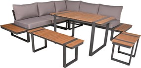 XXXLutz TERASOVÁ SEDACÍ SOUPRAVA 6dílné, textil, plast, kov Gardenson - Online Only zahradní nábytek - 002836046001