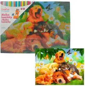 SPARKYS Diamantové malování Siesta Psy a kočky / 30 x 40 cm