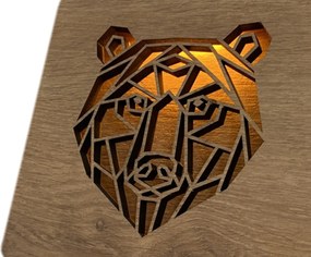 Li-Go "Hlava medvěda" lampa 19x19 cm provedení povrchu: dub světlý