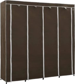 Šatní skříň se 4 přihrádkami hnědá 175 x 45 x 170 cm 282446