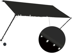 Zatahovací markýza s LED 250 x 150 cm antracitová 145917