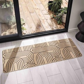Obdélníková rohož MODUL BLACK, 45 x 120 cm, tkaná