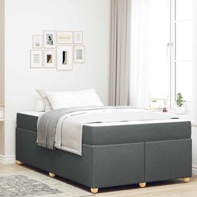 Rám postele s matrací Tmavě šedá 120 x 190 cm textil 3399343