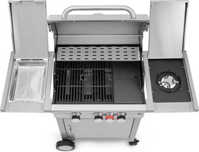 Plynový gril CALIFORNIA BBQ, 4 hořáky, s redukčním ventilem, stříbrná Penta CZ