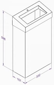 Závěsný odpadkový koš Stella, 27 l, matný nerez