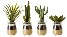 Umělé rostliny v sadě 4 ks (výška 18 cm) Cactus – Casa Selección