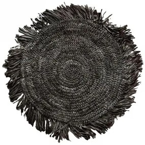 Prostírání Raffia Placemat Black 45 cm Bazar Bizar