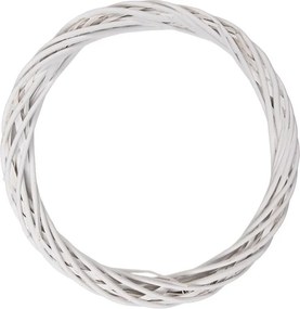 Bílý antik ratanový věnec Wreath Rattan L - Ø 40*4 cm