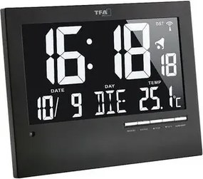 TFA 60.4508 - Rádiem řízené nástěnné hodiny s češtinou a automatickým