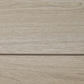 Zahradní stůl SERAPHÉ - polywood dekor světlý dub / béžová hliníková konstrukce