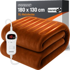 Vyhřívaná deka hnědý Coral fleece 180x130cm