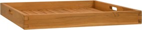 Servírovací podnos 60 x 60 cm masivní teakové dřevo 315458