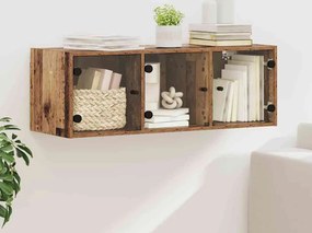 vidaXL Nástěnná skříňka se skleněnými dvířky 102x37x35 cm [882921] Barva: dub artisan