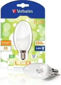 Verbatim LED žárovka E14 (3.8W) / 250lm / typ B matná / teplá bílá