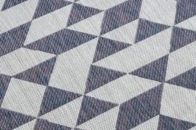 Dywany Łuszczów, Kusový koberec Sion Sisal Triangles 22373 ecru/blue-pink – na ven i na doma, 120x170, vícebarevná, chodba / předsíň