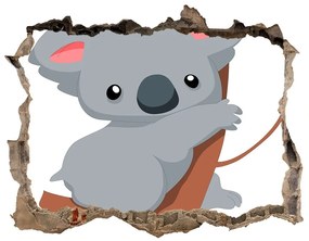 Wallmuralia Díra 3D fototapeta nálepka Koala na stromě 95x64 cm