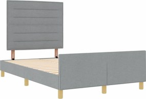 Rám postele s čelo Světle šedá 140 x 200 cm textil 3344655