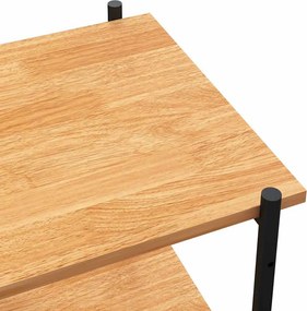 Policový regál s 5 policemi černý a dub 80 x 40 x 163 cm 336348