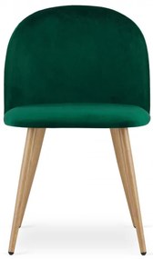 Set čtyř jídelních židlí BELLO sametové zelené (4ks)