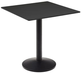 Černý bistro stolek Kave Home Esilda 68 x 68 cm
