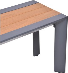 Tmavě šedo-hnědá kovová zahradní lavice Silea – Garden Pleasure