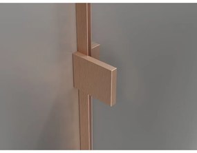 Mexen Lunar, L půlkruhový sprchový kout naklápěcí doleva 100 x 90 cm, 8mm čiré sklo, profil měděná matná, 833L-100L-090P-65-00