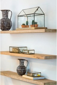 Skleněná šperkovnice s bronzovým antik lemem Alexandra antique - 14*14*5,5 cm