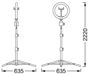 Ledvance - LED Stmívatelná lampa se stojanem a držákem pro vlogování LED/6W/USB