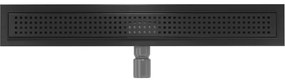 Mexen Flat nerezový sprchový žlab 50 cm vzor M08, černá, 1725050-15