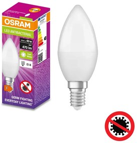Osram | LED Antibakteriální žárovka B40 E14/4,9W/230V 4000K - Osram | P22708