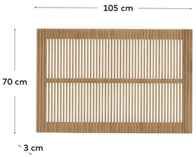 Čelo postele z dubového dřeva v přírodní barvě 105x70 cm Beyla – Kave Home