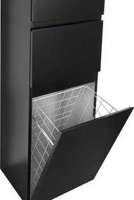 Aqualine Altair koupelnová skříňka doplňková 40 x 184 x 31 cm s košem levá černá mat AI685L