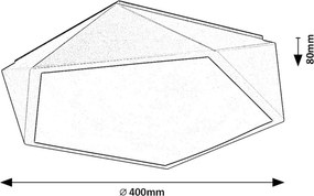 Rabalux Šedé stropní LED svítidlo Raffa 400mm 30W 71251