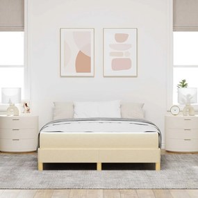 Postel s boxspringem s matrací Krémová 160 x 200 cm textil 3398582